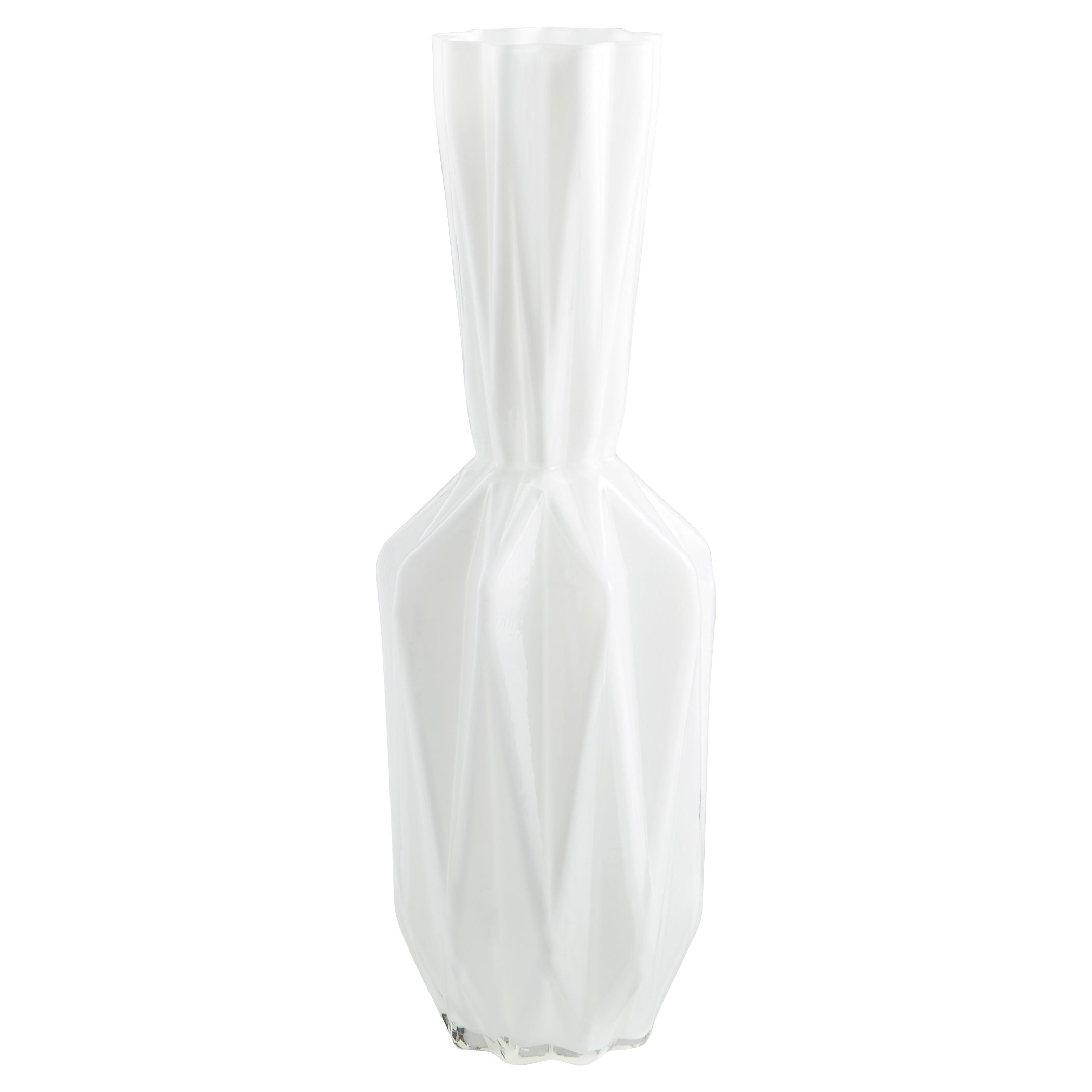 Infinity Origami Vase | White – Large | Modern Glass Decorative Vase ...